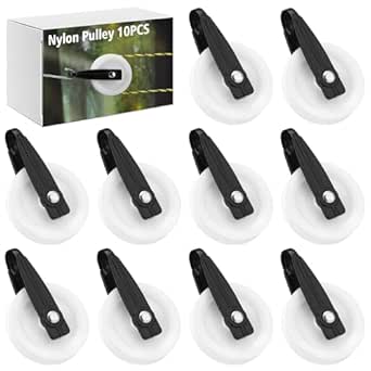 Threlaco 10 PCS 2.5 Inch Nylon Clothesline Pulley, Nylon Pulley ...