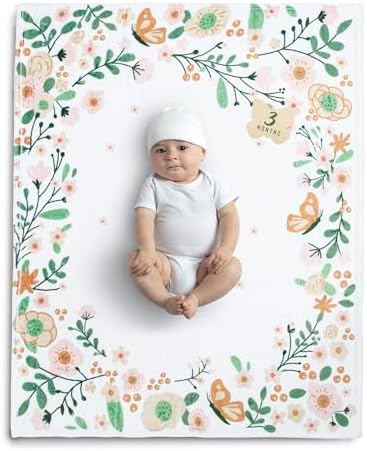 Amazon.com: Delta Children Milestone Baby Blanket – Monthly Blanket for ...