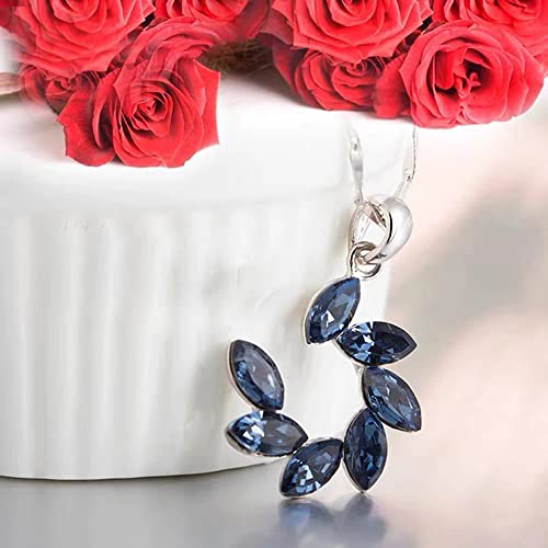 Shining Diva Fashion Latest Stylish Silver Plated Blue Crystal Chain ...