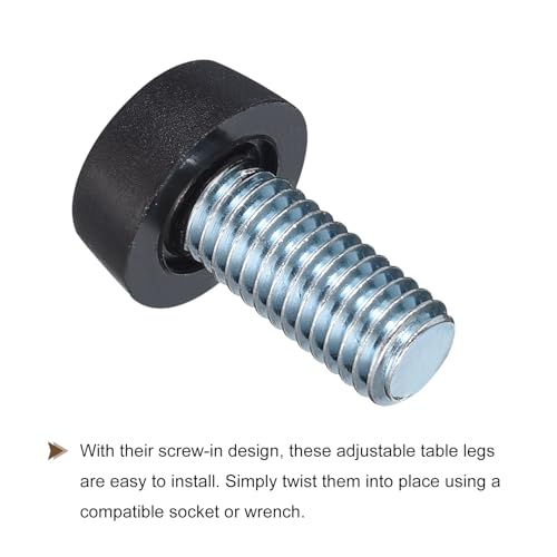 uxcell Adjustable Furniture Feet, 24Pcs M8 Thread – Furniture Leveling ...