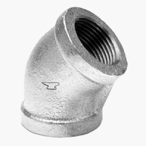 Anvil 8700126504, Malleable Iron Pipe Fitting, 45 Degree Elbow, 1/4 ...