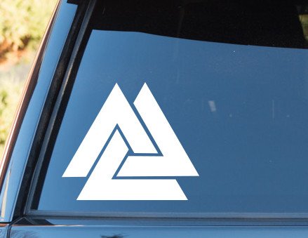 Amazon.com: Valknut - Vinyl Decal - Car Phone Helmet - SELECT SIZE ...