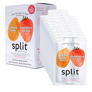 Amazon.com : Split Nutrition Peanut Butter and Strawberry Jelly Squeeze ...