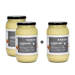 Barosi Premium Buffalo Ghee 3 Litre | Value Saver Family Pack | Vedic Bilona Method | Churned ...
