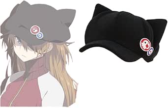 Amazon.co.jp: Neon Genesis Evangelion Asuka Cat Ear Hat Cotton Cap Hat ...