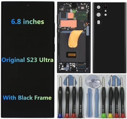 Amazon.com: 6.8" AMOLED Original for Samsung Galaxy S23 Ultra Display Touch Screen Digitizer ...
