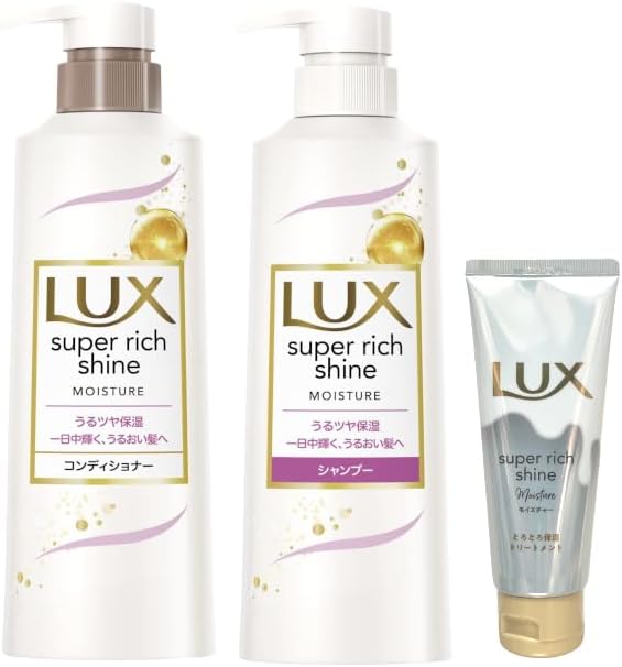 Amazon | LUX(ラックス) スーパーリッチシャイン モイスチャー シャンプー400gコンディショナー 400g＋とろとろ保湿ケア ...