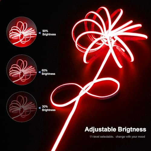 Red COB LED Strip Light,Fosingut 5V 2m USB TV Backlight,960LEDs CRI90 ...