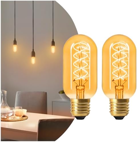 AMDTU Dimmable Edison Bulbs 60 Watts Equivalent, 600 Lumens LED Bulbs ...