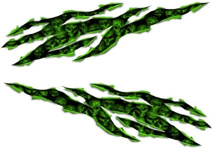 Amazon.com - Skull Rip v2 Green Motorcycle Sportbike Cruiser Vinyl ...