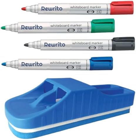 DOMS Fine Magnetic Whiteboard Duster Marker Set | Easy To Wipe ...