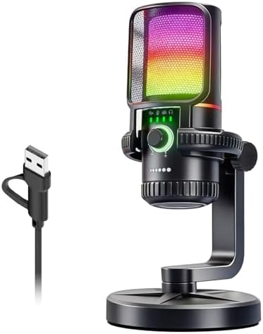 Amazon.com: Docooler USB Condenser Dynamic Microphone with ENC Noise ...