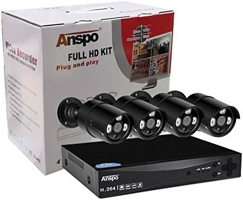 ANSPO Security True 1080p CCTV Surveillance Camera System Kit, 4 ...