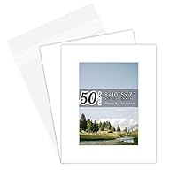 Golden State Art, 8x10 White Picture Mats with White Core Bevel Cut for ...