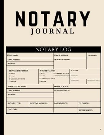 Notary journal: Official Notary Log Book To Record Notarial Acts | 200 ...