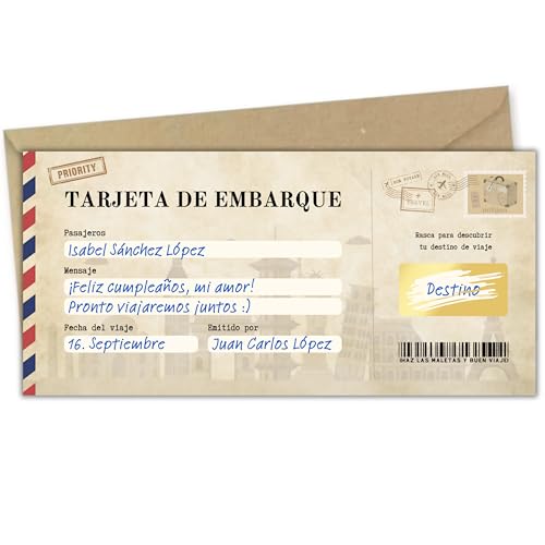 Tarjeta Frases Para Regalar Un Viaje Sorpresa