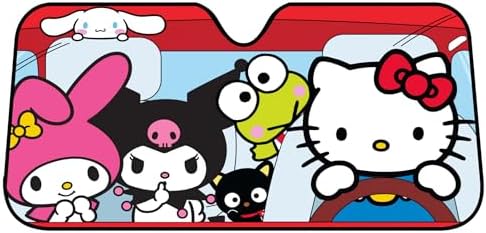 Amazon.com: Hello Kitty and Friends Driving Car Sun Shade,(CS-HKT ...