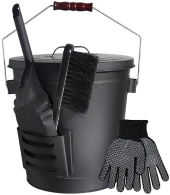 Amazon.com: F25.15 Gallon Large Ash Bucket with Lid and Shovel Set ...