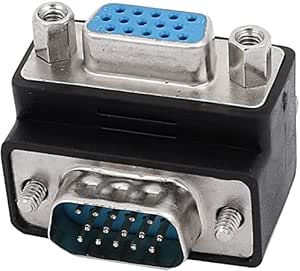 Amazon.co.jp: XYWHPGV HDB15PVGA Male to Female 90 Degree Angle Connector Adapter Gender Changer ...