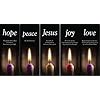 Amazon.com: Hope Peace Joy Love and Jesus Advent Banner Set of 5 with X ...