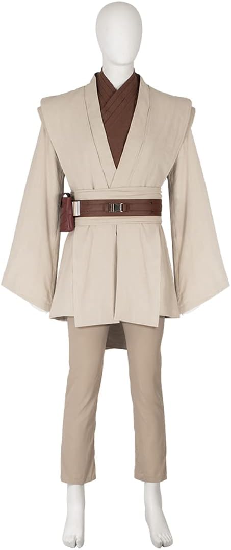 Adult Obi Wan Kenobi Costume Men Obi Wan Cosplay Boots Jedi Robe Tunic ...