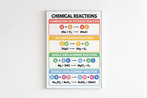 CHEMICAL REACTIONS POSTER, Science classroom decor, - Want It All