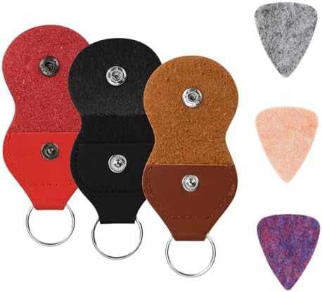 Amazon.com: Cosmos Guitar Pick Ukulele Felt Picks with PU Leather ...