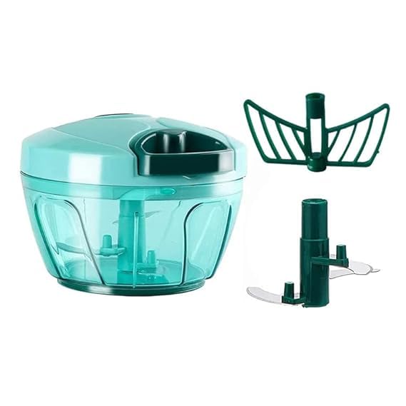 Premium Manual Vegetable Chopper, 3-Blade Turbo Cutter for Fast ...