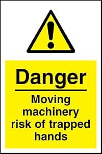 Hazard Sign - Danger Moving Machinery Risk of Trapped Hands (Self ...