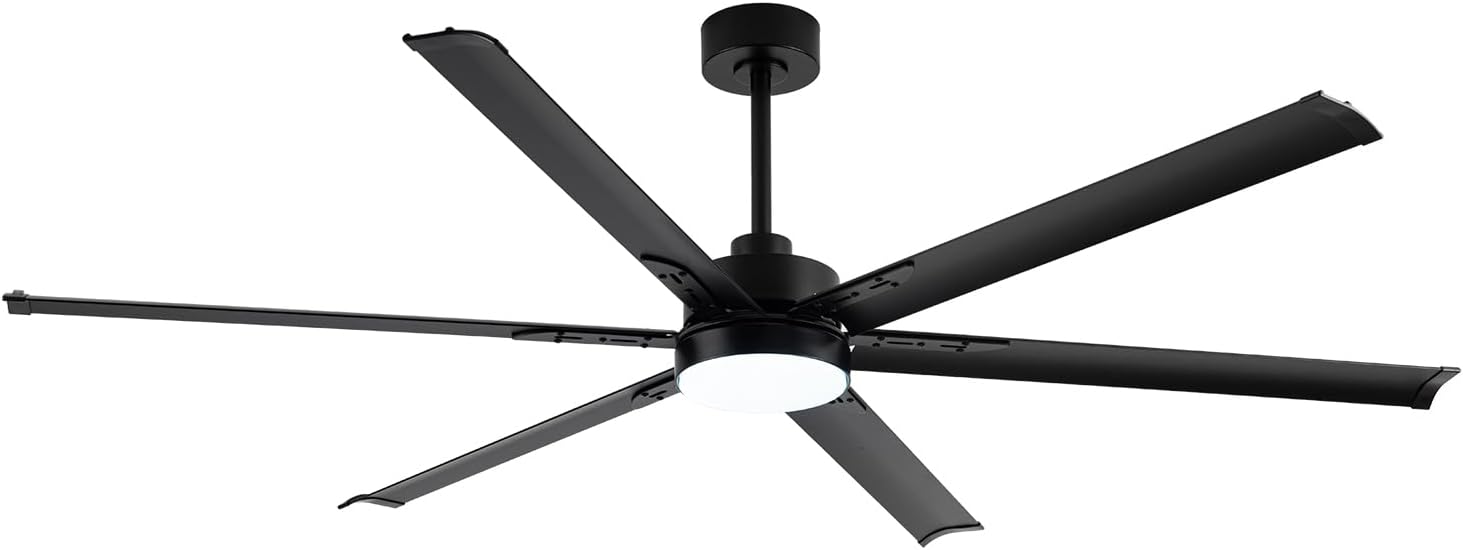 Amazon.com: ZYD Ceiling Fans with Light and Remote, 72" Large Black ...