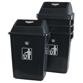 Amazon.com: Ggbin 4 Packs Large Garbage Bin with Swing Lid, 18 Gallon ...
