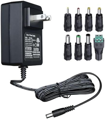 Amazon.com: 12V 2A Power Supply, Universal Power Adapter with 8 ...