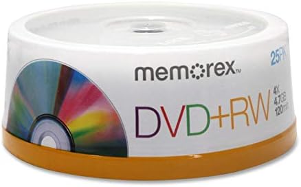Amazon.com: Memorex : Disc DVD+RW 4.7GB 4X 25/spindle -:- Sold as 2 ...