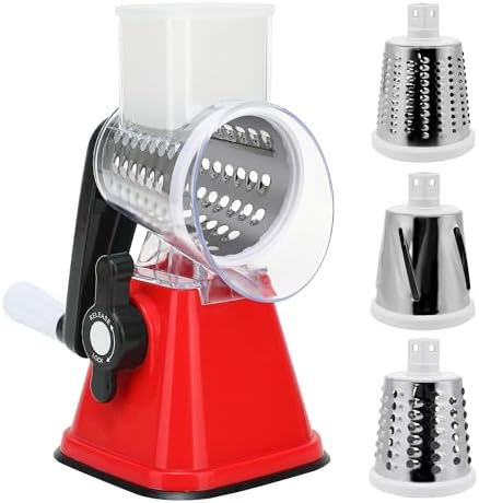Amazon.com: Cheese Graters with Handle, Manual Cheese Shredder Rotary ...