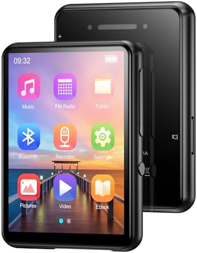 64GB 2.4" Full Touch Screen MP3 Player with Bluetooth 5.3, Portable ...