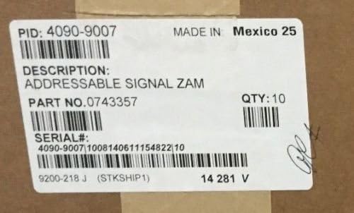 Simplex 4090-9007 -4008 ADDRESSABLE Signal ZAM, Smoke Detectors & Fire ...