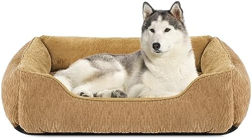 JOEJOY Soft Dog Bed for Large Dogs(107x76cm), Washable Rectangle Dog ...