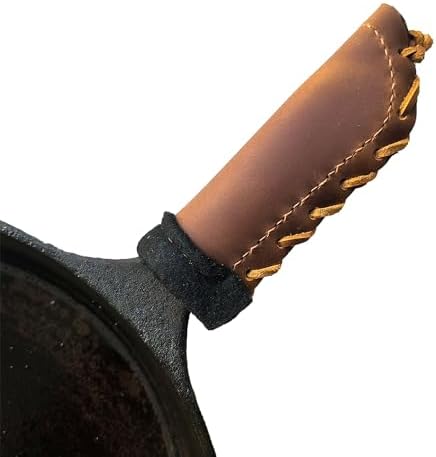 Amazon.com: Leather Cast Iron Skillet Handle Covers, Leather cast Iron ...
