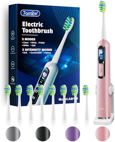 Amazon.com: SEAGO Electric Toothbrush with 8 Soft Bristle Heads for ...