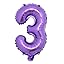 Amazon.com: 16 inch Purple Alphabet Letter and Number Balloons Set ...
