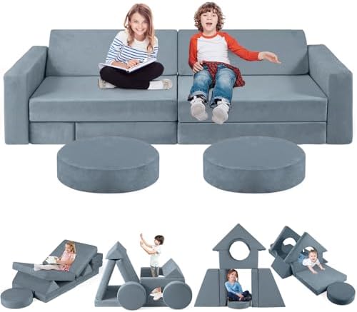 Lunix LX15 14pcs Modular Kids Play Couch, Child Sectional Sofa ...