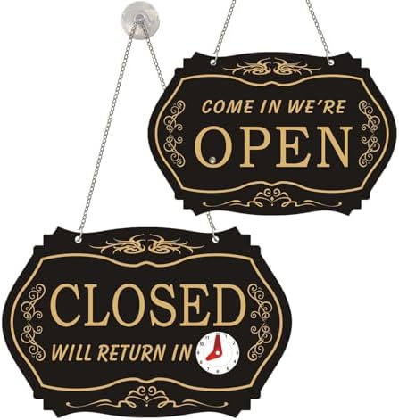 Amazon.com : Open Signs For Business, Plastic Open Sign, Double Sides ...