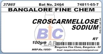 CROSCARMELLOSE SODIUM (AC-DI-SOL) - 100gm, CAS No: 74811-65-7 : Amazon ...