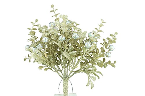 Buy Renaissance 2000 Glittered Huckle Berry Bush, 9.5", Champagne ...