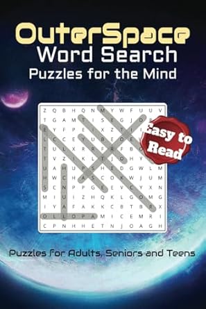 Outer Space Word Search Puzzle Book: Word Searches Easy to Read Print ...
