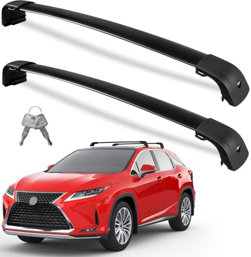 Amazon.com: Wonderdriver Lockable Roof Rack Cross Bars 220lbs ...