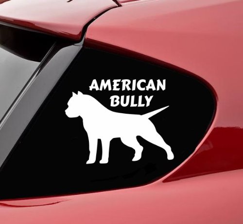 American Bully Pitbull Dog Silhouette Vinyl Decal Sticker pit - Want It All