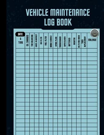 Vehicle Maintenance Log Book Service and Repair Record Book: Car ...