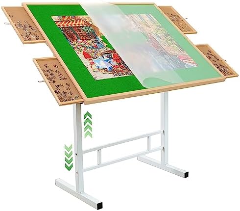 Amazon.com: RAGOZONERY Jigsaw Puzzle Table 1500pcs, Adjustable Five Up ...