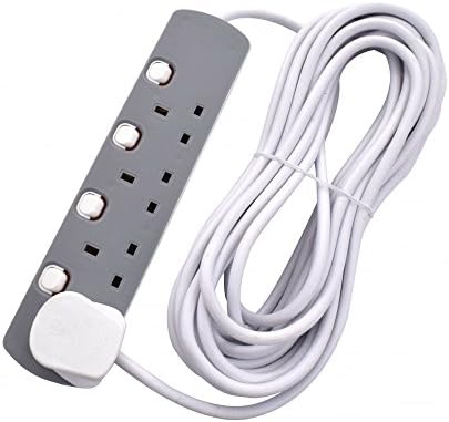 PRO ELEC PELB1942 4 Gang Switched Surge Protected Extension Lead White ...